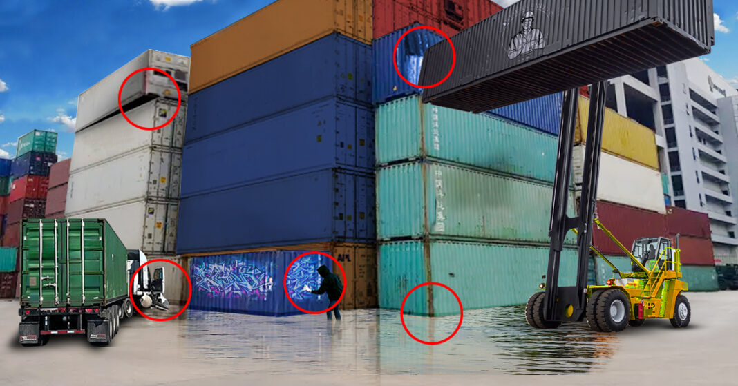 How Shipping Container Damages Occur in container Yard